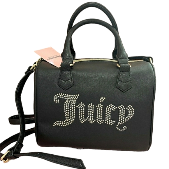 Juicy Couture | Bags | Juicy Couture Black Rhinestone Satchel Purse Nwt ...